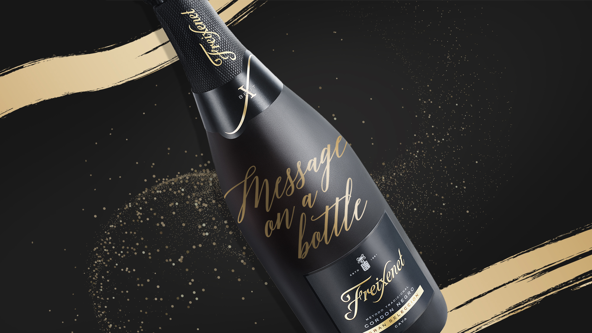 Freixenet Calligraphy Message on a Bottle Campaign – GNF Marketing